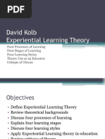 Experiential Learning Kolb PDF | PDF | Learning Styles | Learning Theory (Education)
