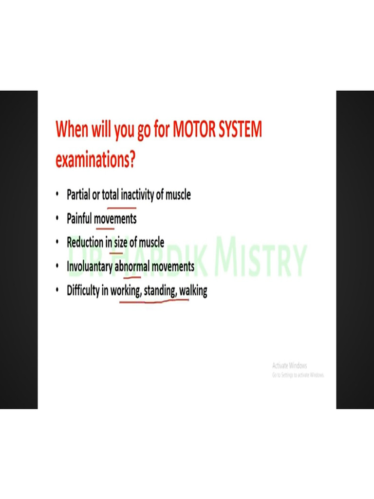 Motor Examination | PDF