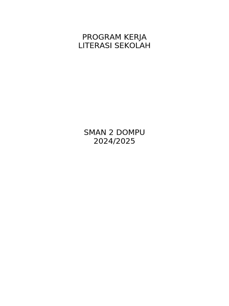 Program Literasi | PDF