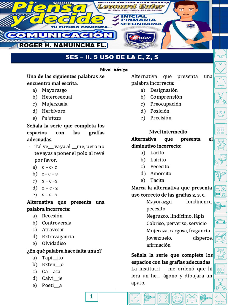 Comunicacion - II - s5 - 2025 - Euler - 2do | PDF