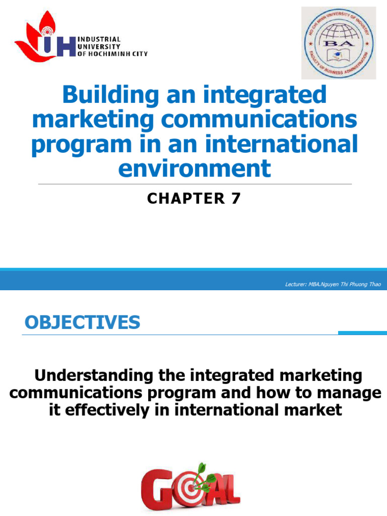 Chapter 7 - Integrated Marketing Communications Program in International Environment-Đã G P ...
