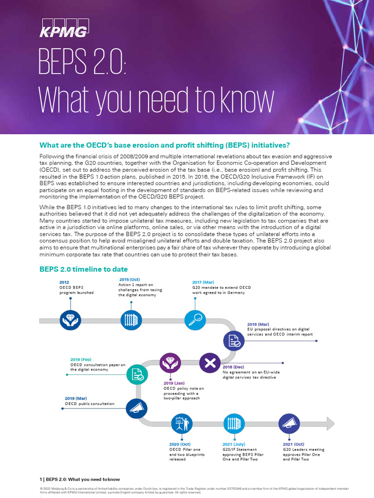 Beps What To Know Flyer Web | PDF | Taxes | Business