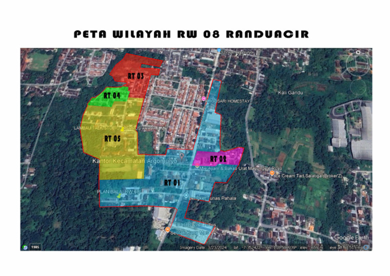 Peta Wilayah RW 08 | PDF