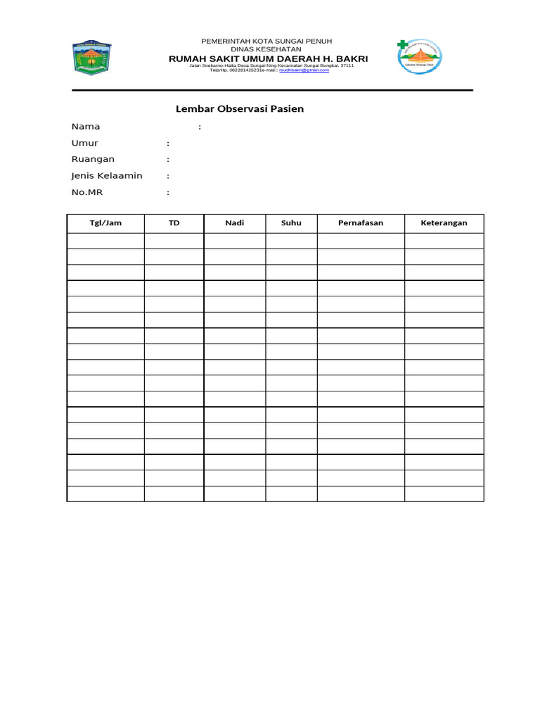 Lembar Observasi IGD | PDF