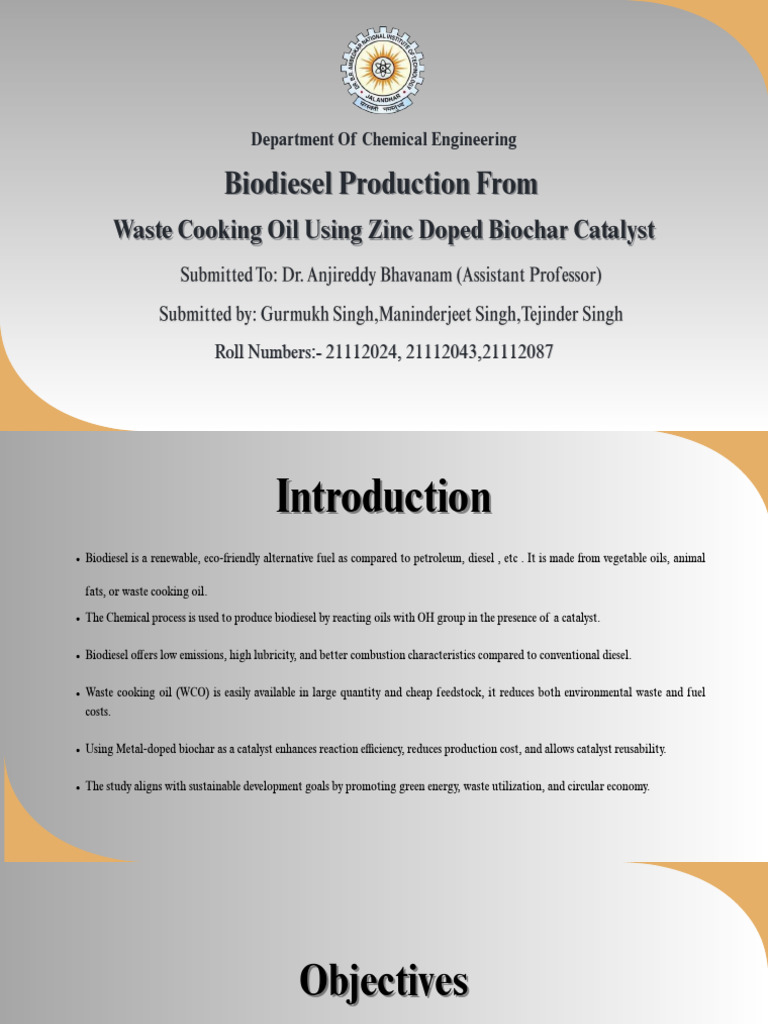 Final Major Projectppt | PDF | Biodiesel | Biofuel