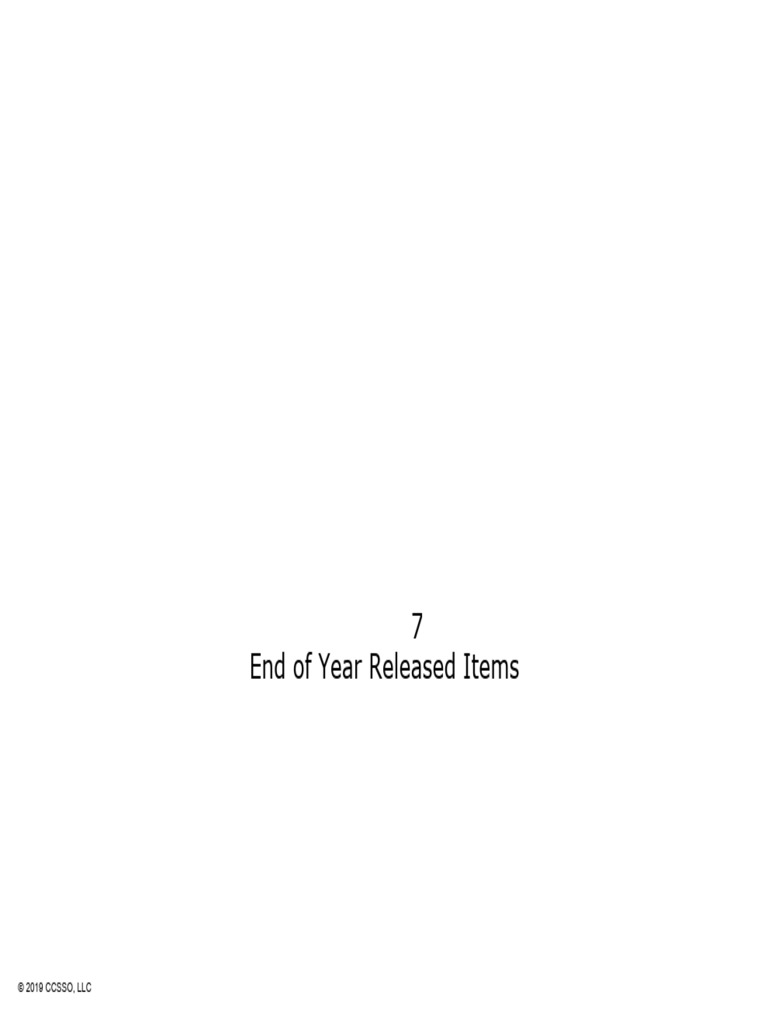 7th Grade Math EOY Item Set 0 | PDF