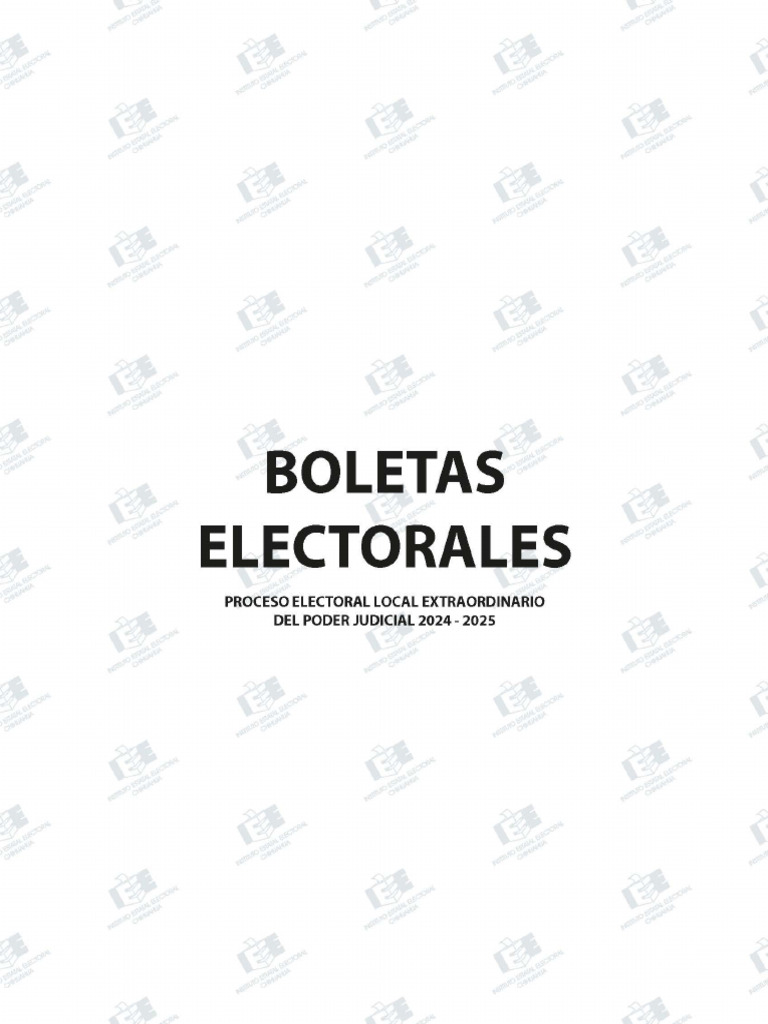 Boletas Electorales 2025 | PDF