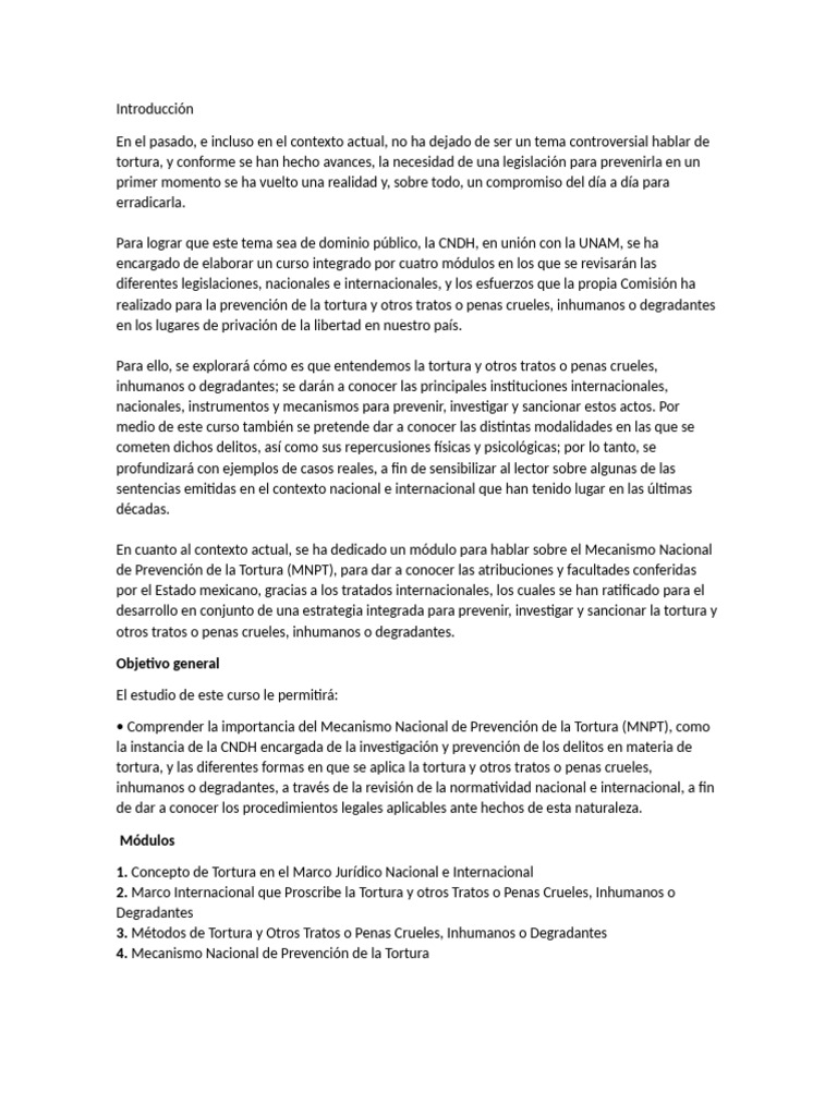 Modulo S | PDF | Convenio europeo de derechos humanos | Tortura