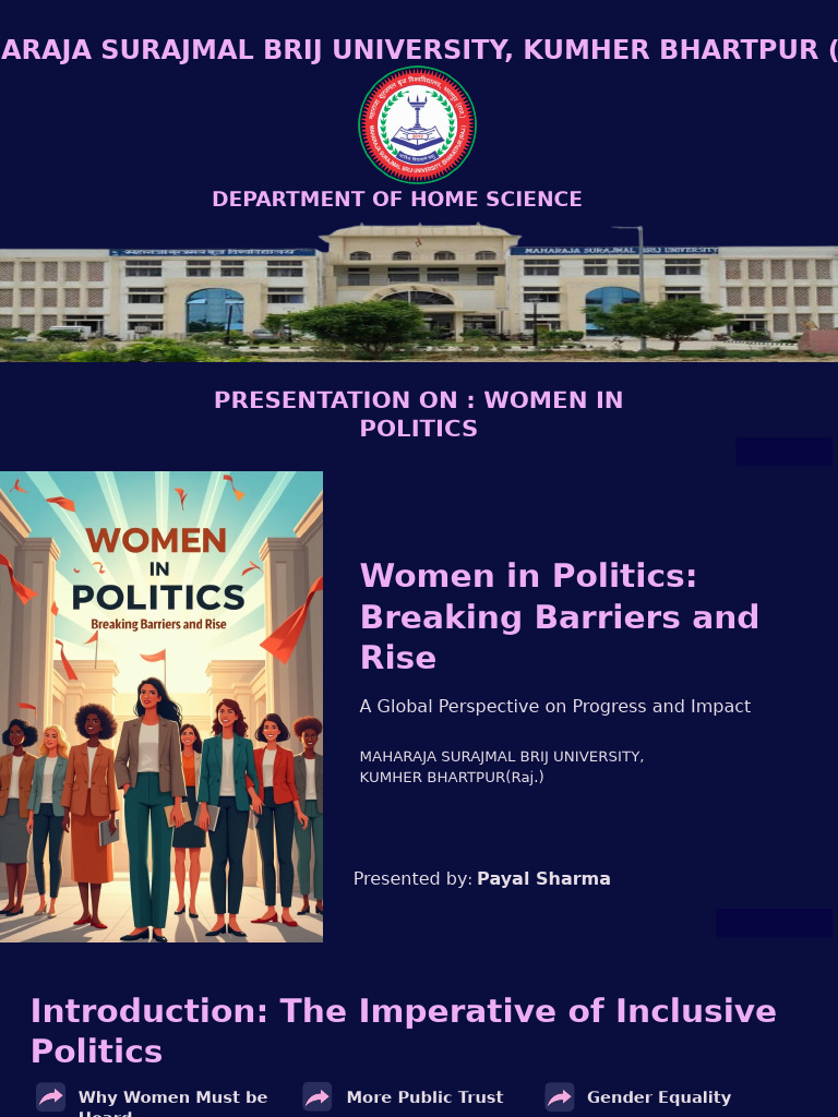 Women in Politics Breaking Barriers and Leading Change 2 | PDF ...