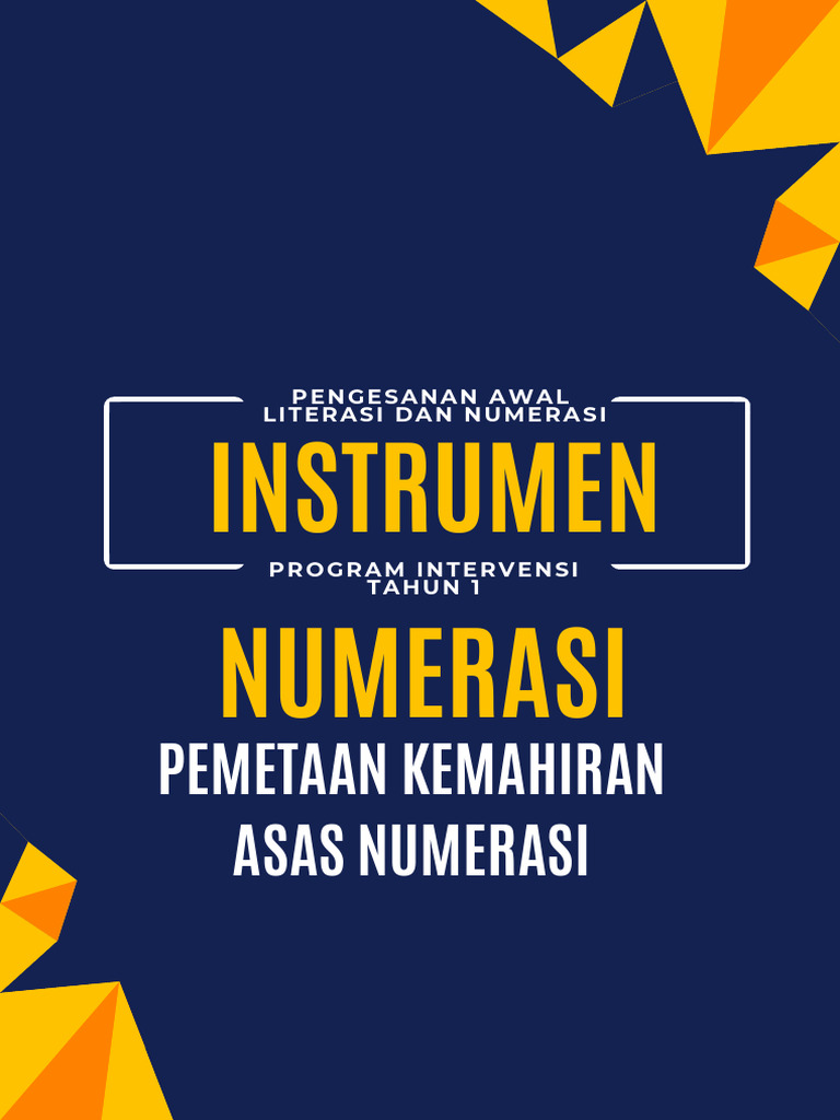 Pemetaan Kemahiran Numerasi Tahun 1 | PDF
