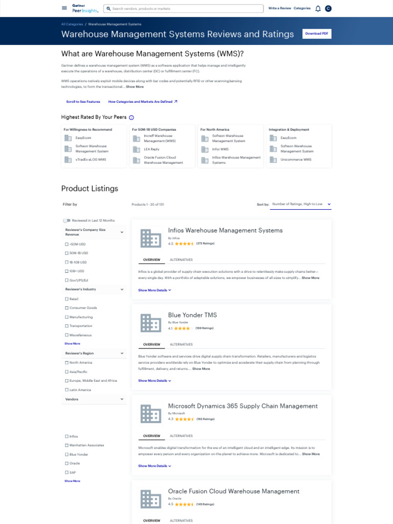 WMS Comparison: Blue Yonder vs Manhattan | PDF | Service Industries ...