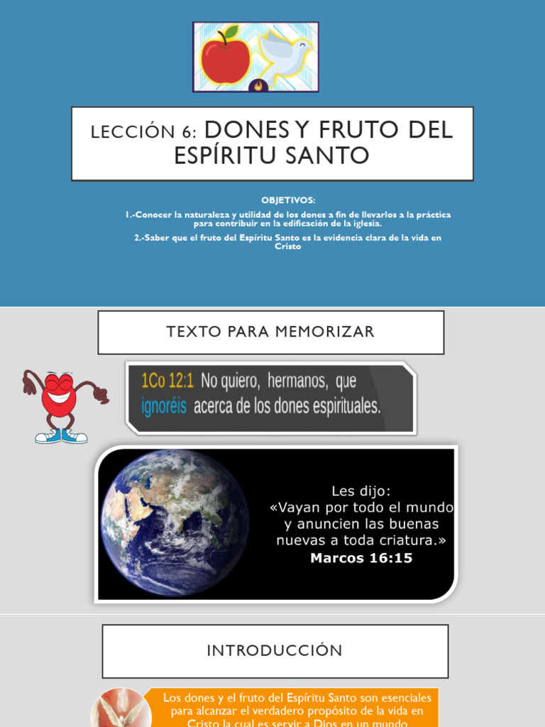 Lección 06 Dones y Fruto Del Espiritu Santo. | PDF | espíritu Santo ...