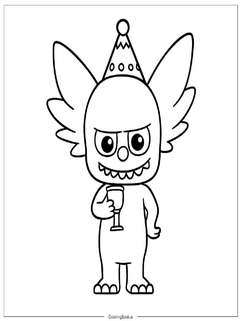 Labubu的好朋友Pippo填色页 | PDF