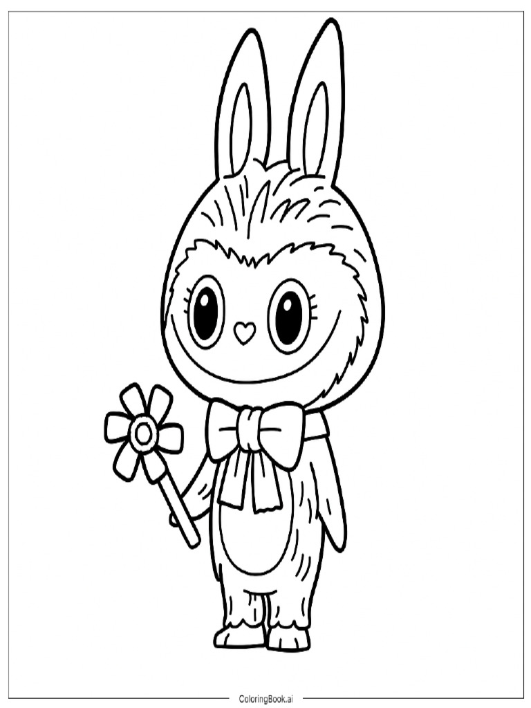 Labubu的珍贵朋友Mokoko填色页 | PDF