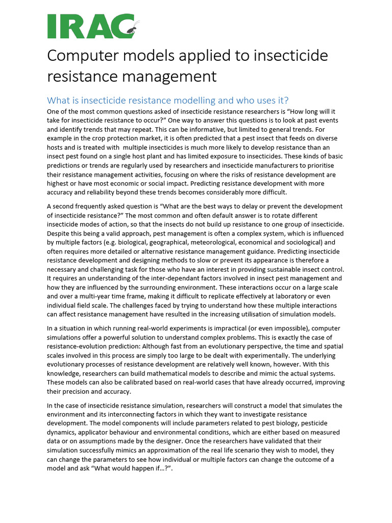 IRM Modelling Paper v1.0 | PDF | Simulation | Evolution