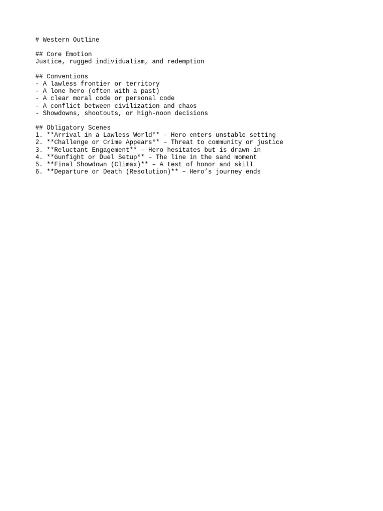 Outline Western | PDF