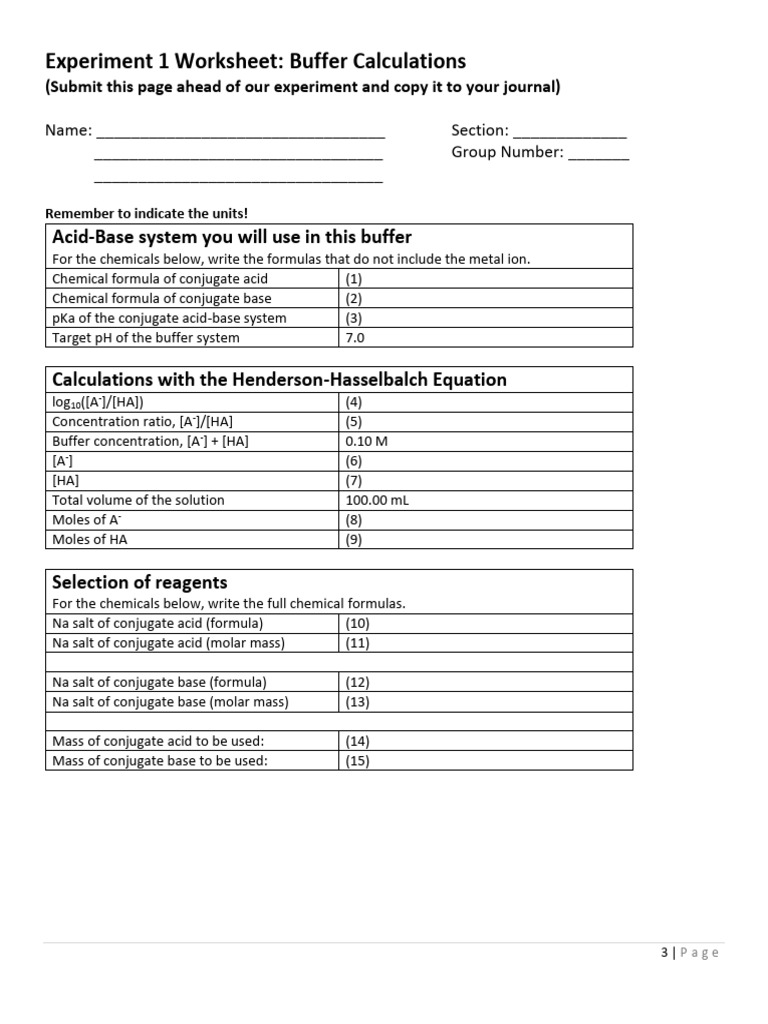 Biochem Lab 1 Manual - Ver 2 (Term 3) | PDF | Buffer Solution | Acid