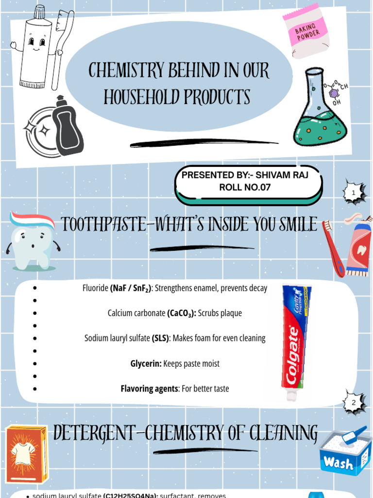Chemistry Behind in Our Households Products | PDF