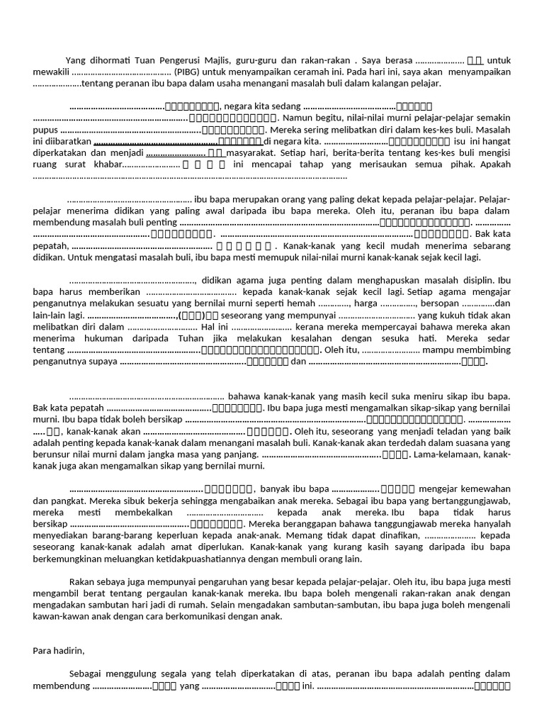 Karangan 3 - Ceramah Buli BC - Q | PDF