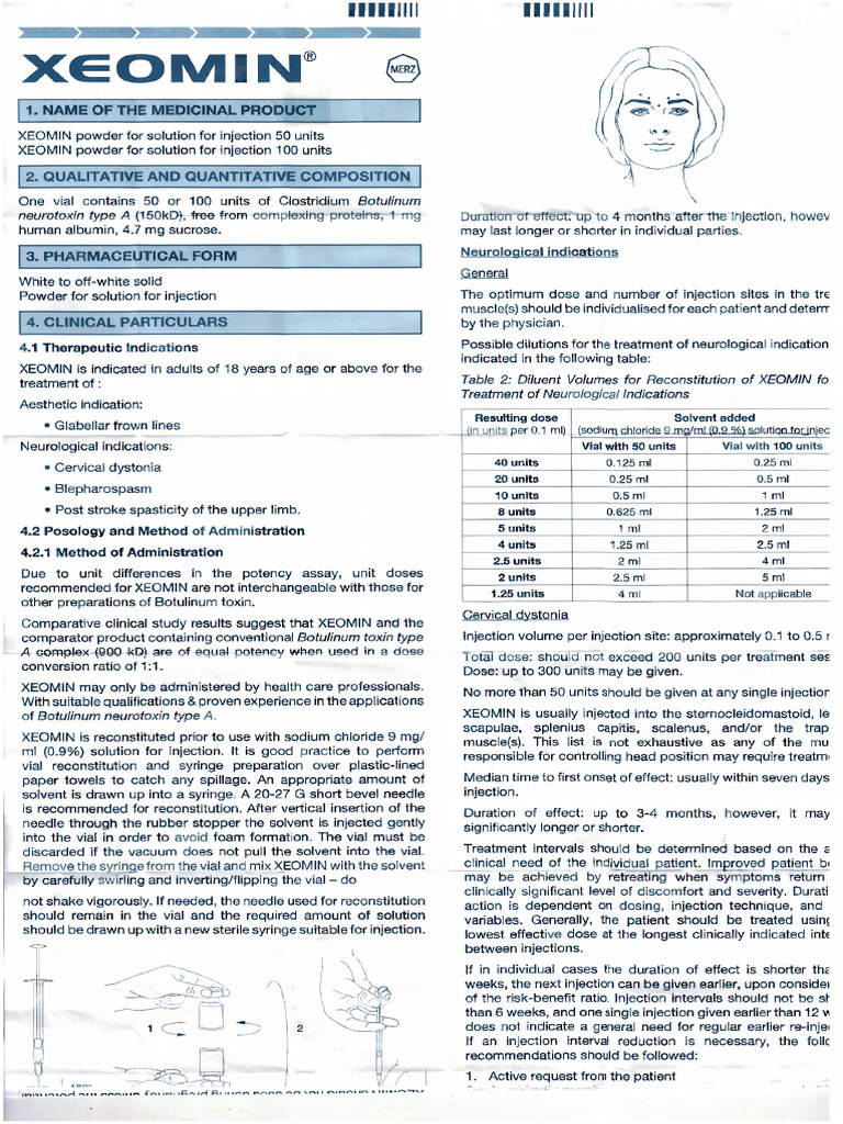 Leaflet Xeomin | PDF