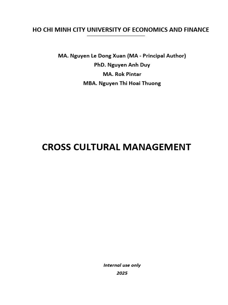 1-SÁCH Cross Cultural Management | PDF | Organizational Culture ...