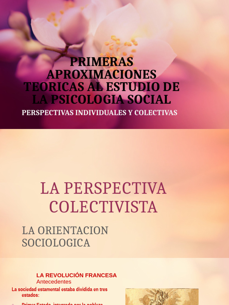Primeras Aproximaciones Teoricas Al Estudio de La Psicologia Social ...