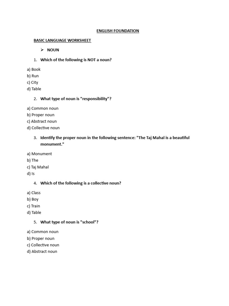 English Foundation Grammar Worksheets | PDF | Adverb | Verb