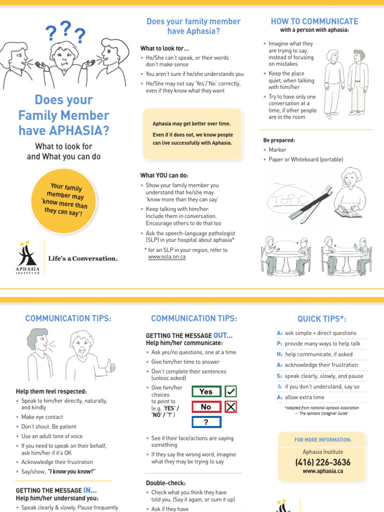 AI SCA Aphasia Family Pamphlet DIGITAL - VF - Stvrxs | PDF ...
