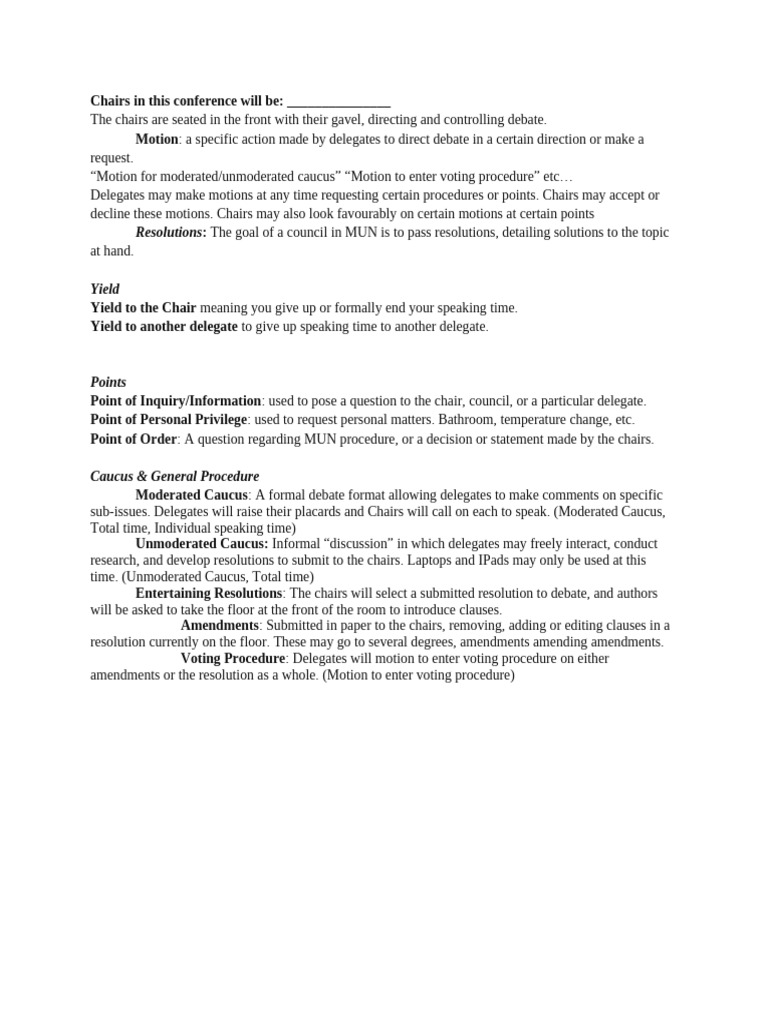 MUN Cheat Sheet Delegates | PDF
