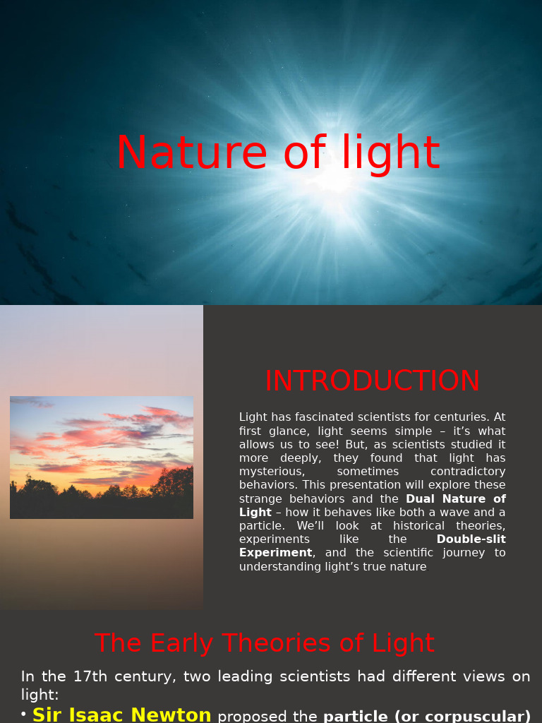The Dual Nature of Light | PDF | Light | Physical Sciences