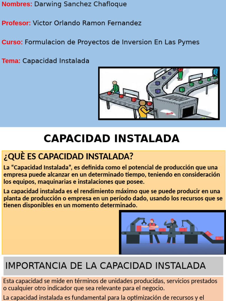 Definición y Medición de Capacidad Instalada | PDF