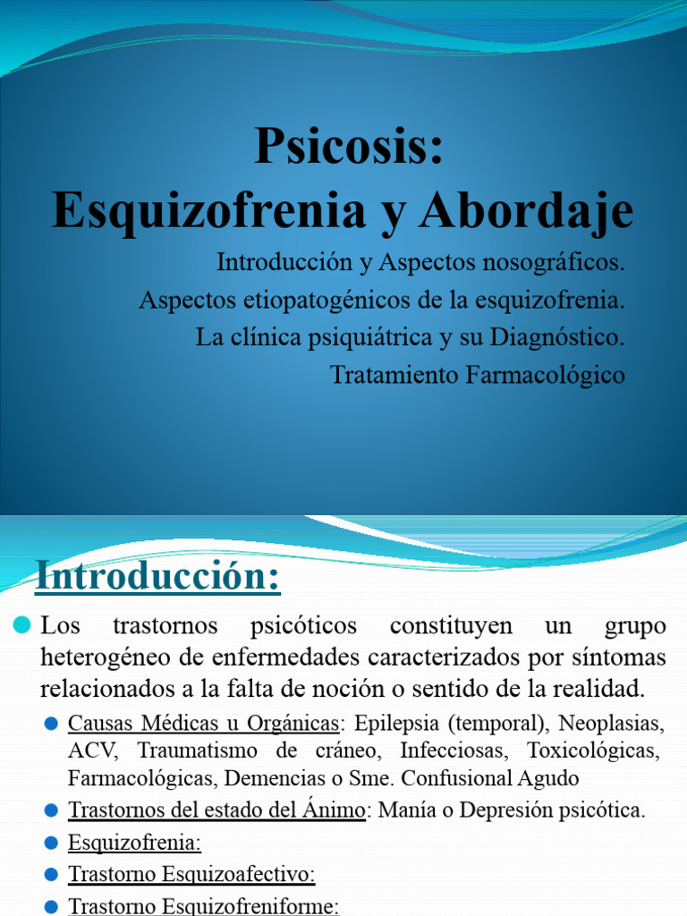 Esquizofrenia: Diagnóstico y Tratamiento | PDF | Esquizofrenia ...