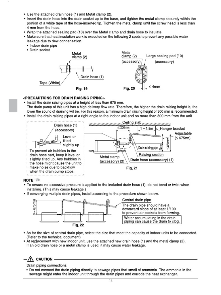 Condensate Drain Piping For Cassette and Ceiling Concealed Units ...