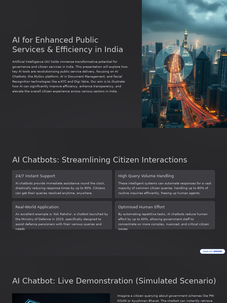 AI For Enhanced Public Services and Efficiency in India | PDF ...