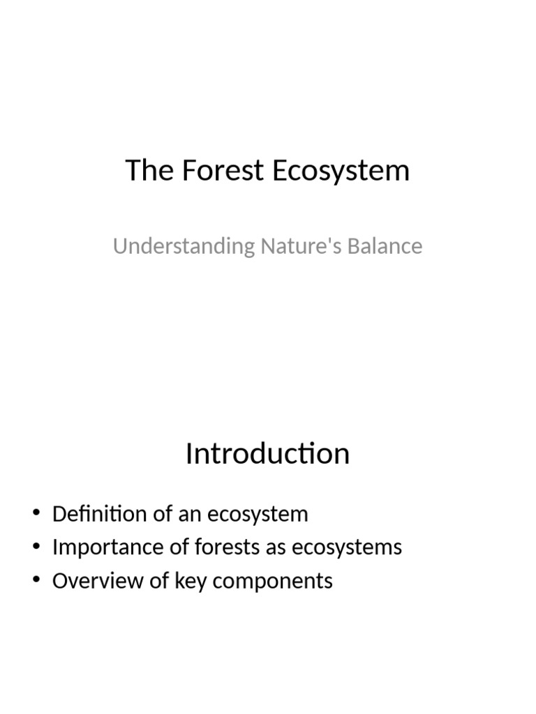 Forest Ecosystem Presentation | PDF