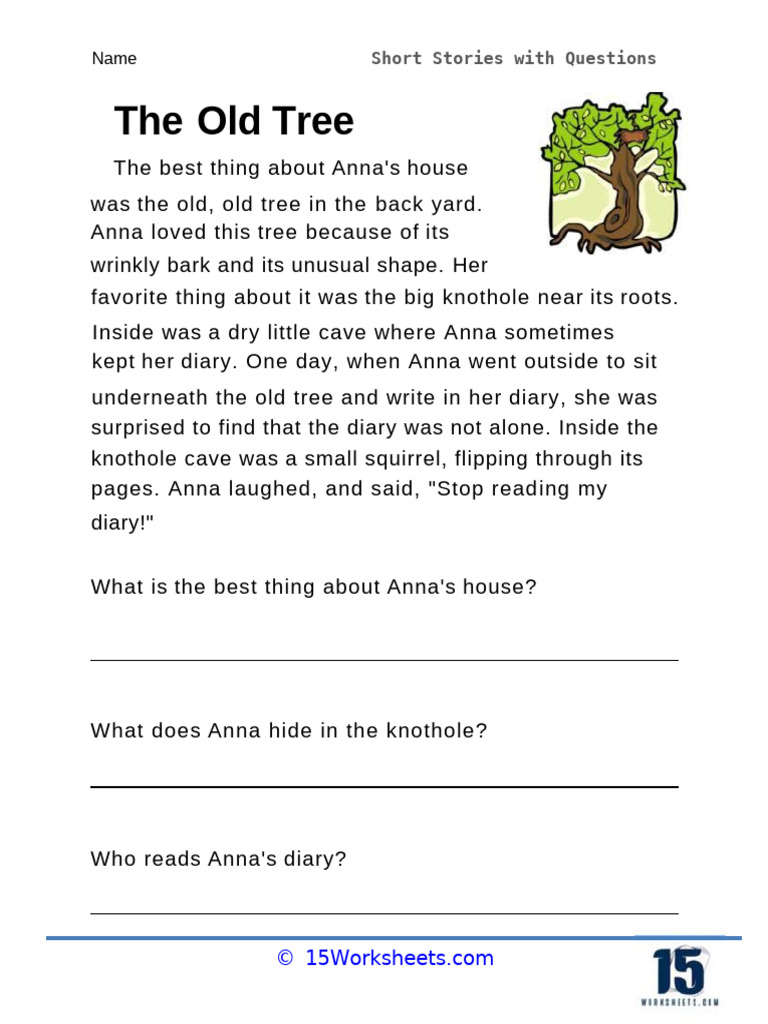 The Old Tree: Short Stories With Questions | PDF
