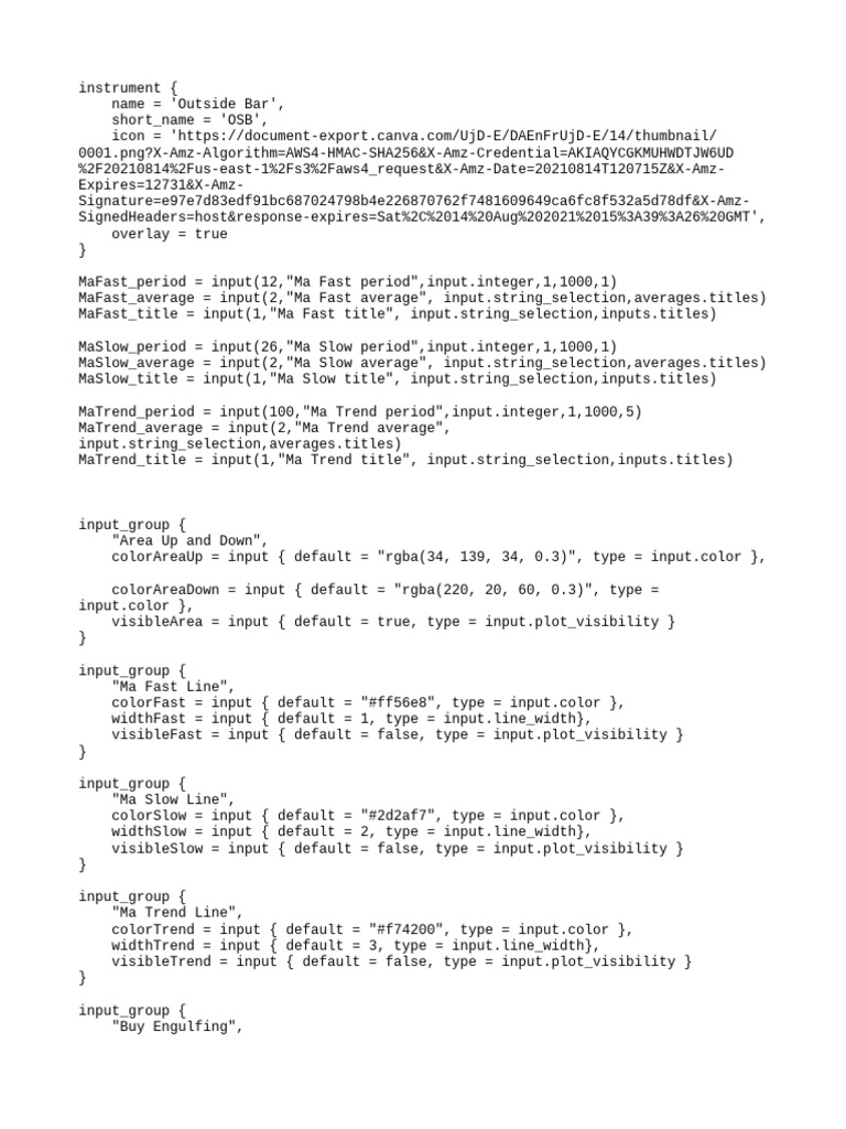 OutsideBar LuaScript | PDF