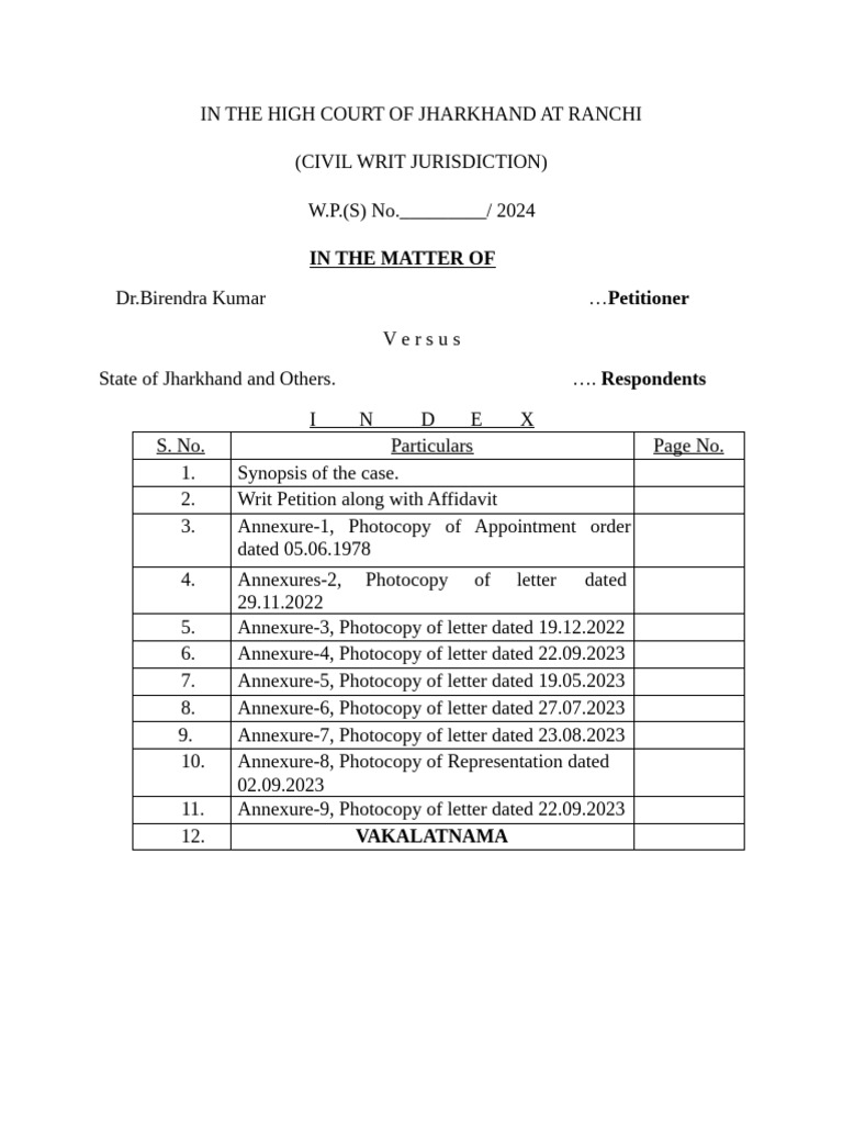 Birendra Index | PDF