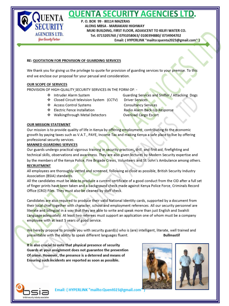 Recruitment for Security Agency Services | PDF | Securities | Security ...