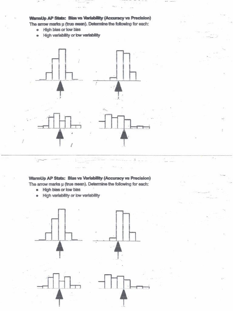 CH 7 Bias Vs Variability WarmUp | PDF