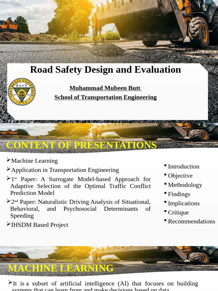 Road Safety Design and Evaluation | PDF | Machine Learning | Road ...