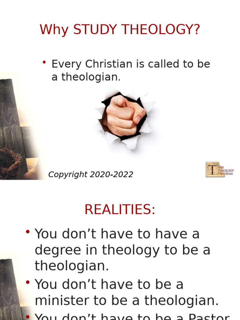 1 Why Study Theology | PDF | Revelation | Theology