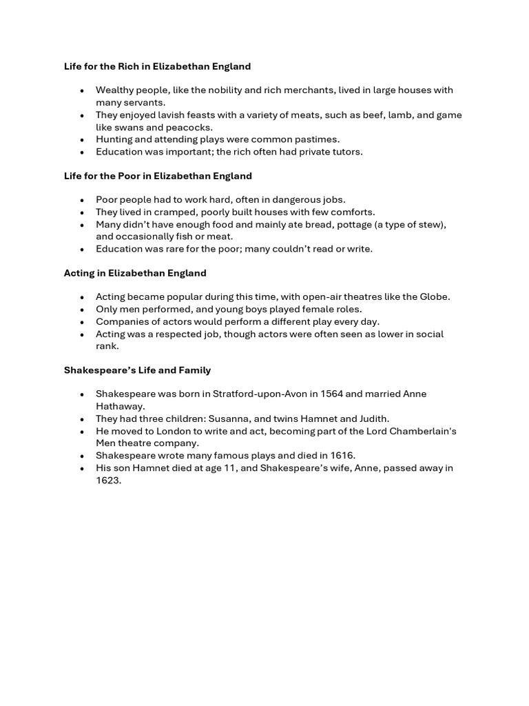 Shakespeare Notes - AMND Lesson 1 | PDF