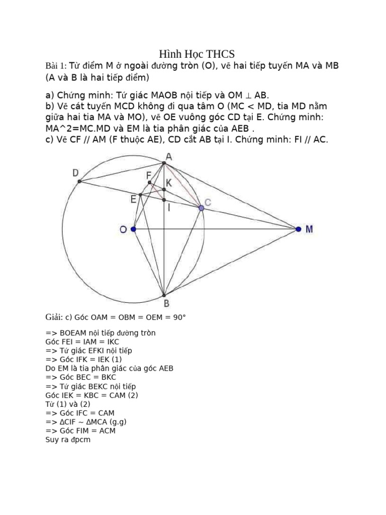 Hình Học THCS | PDF