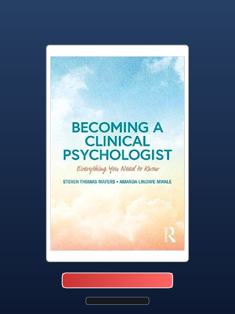 Becoming A Clinical Psychologist by Steven Mayers Amanda Mwale Ebook ...