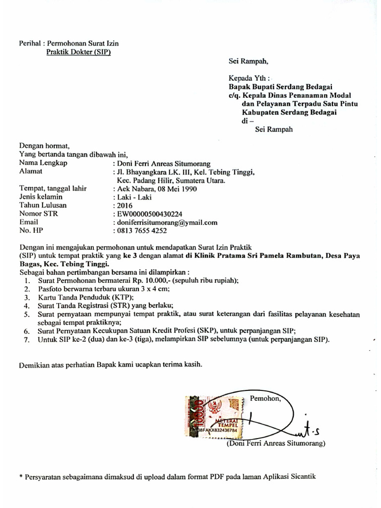 Permohonan Surat Izin | PDF