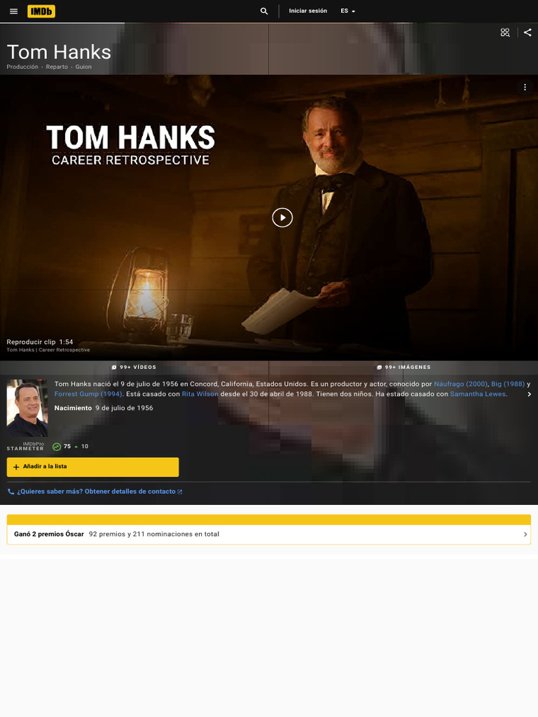 Tom Hanks - IMDb | PDF