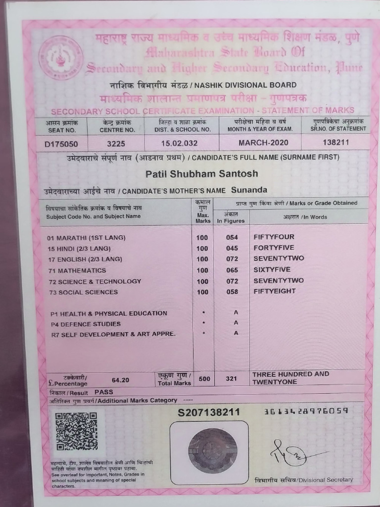 10 Marksheet PDF | PDF