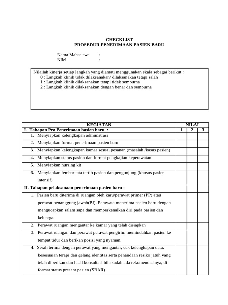 Checklist PPB | PDF