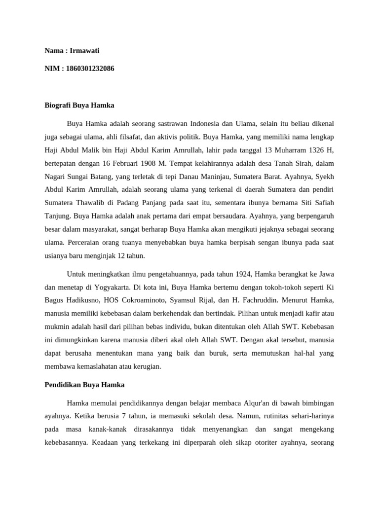 Biografi Buya Hamka | PDF